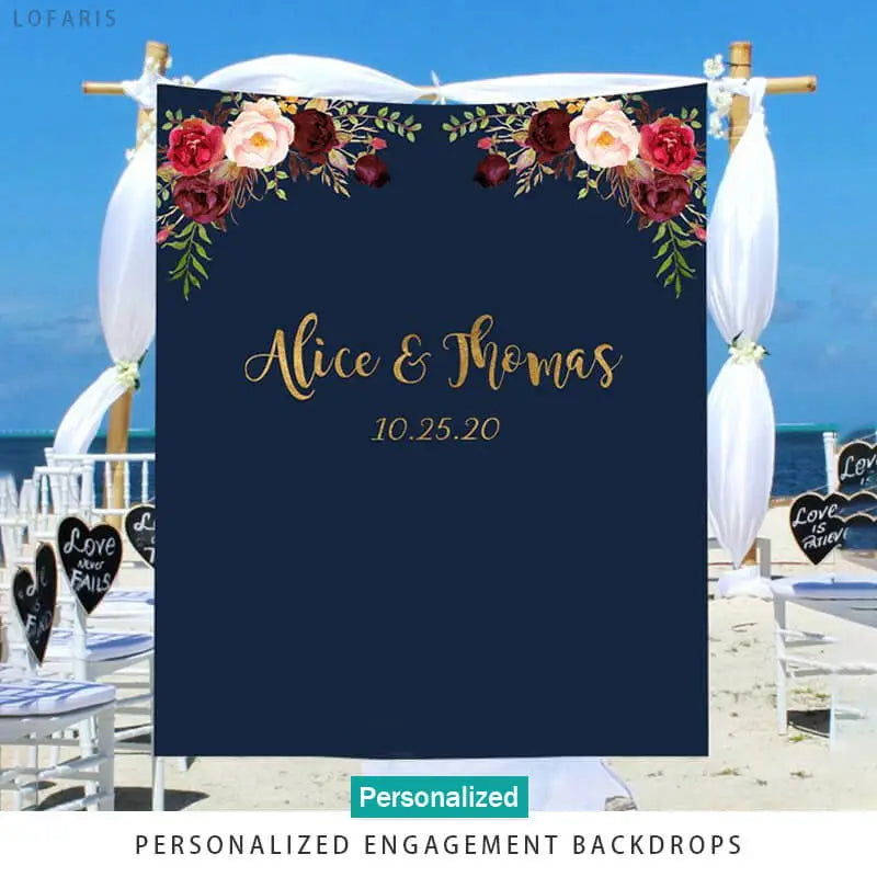 Personalized Party Engagement Backdrops