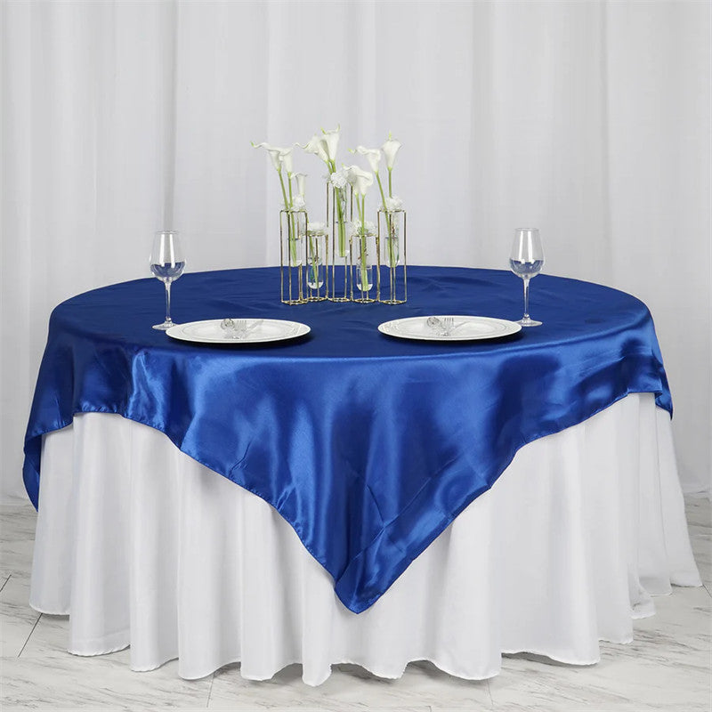 57X57 Inch Events Square Smooth Satin Table Overlay - Lofaris
