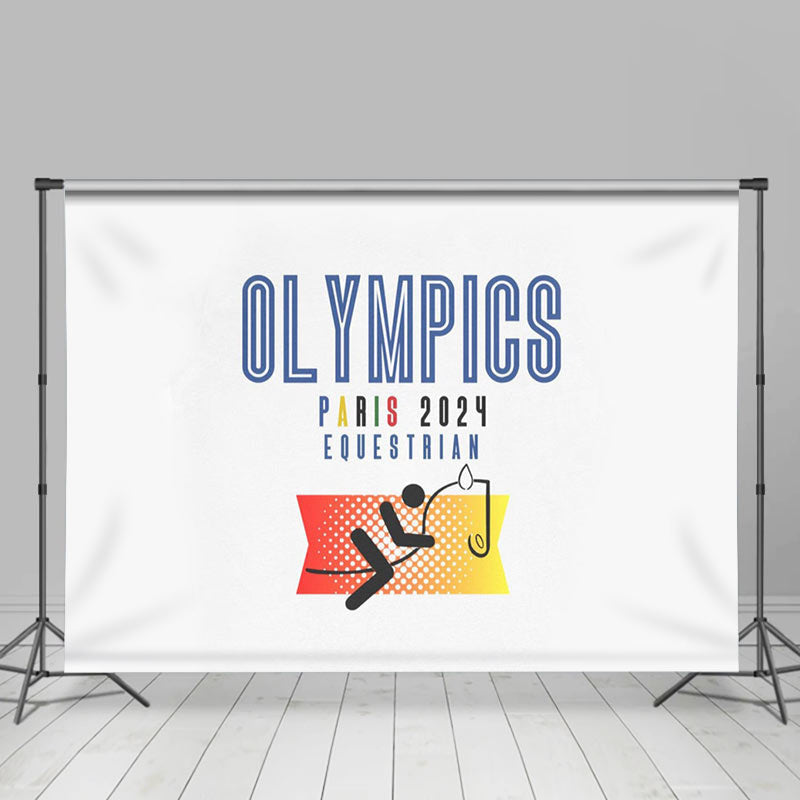 Athlete Paris 2024 Equestrain Sport Olympic Backdrop - Lofaris
