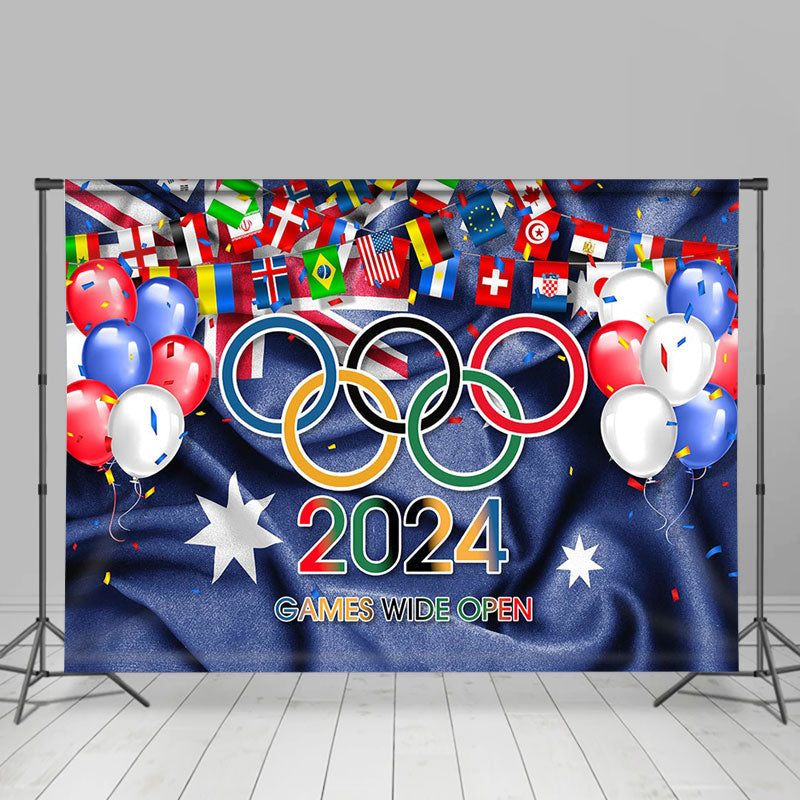 Australian Flag 2024 Olympic Games Sports Backdrop - Lofaris