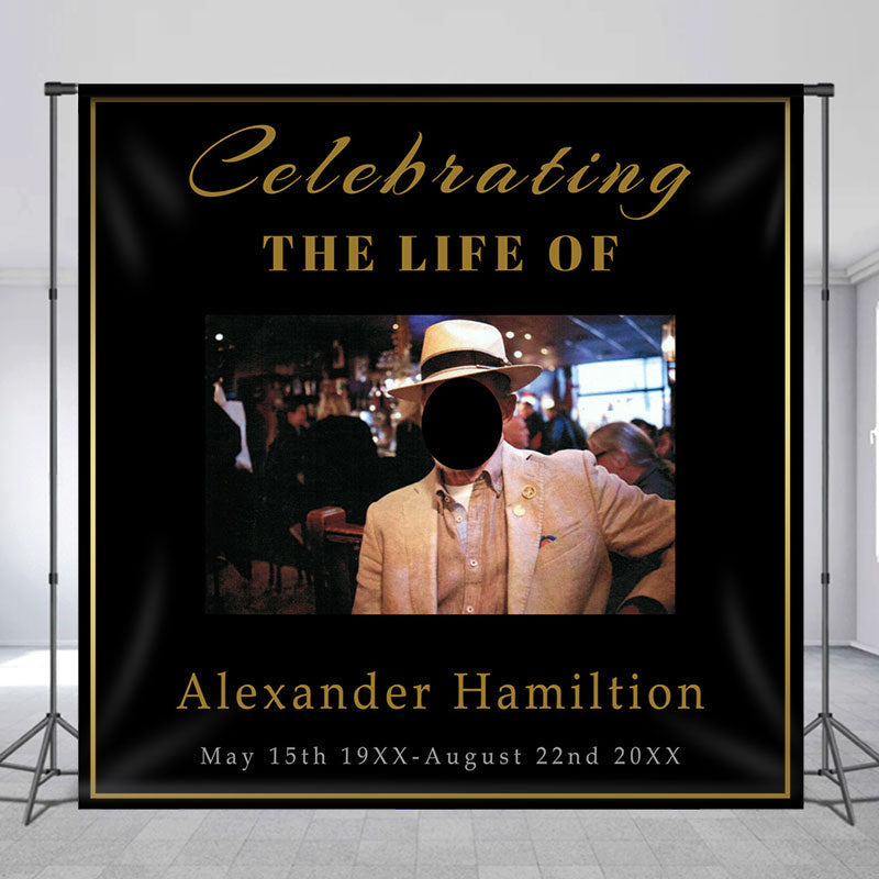 Celebration Life Custom Photo Memorial Backdrop - Lofaris