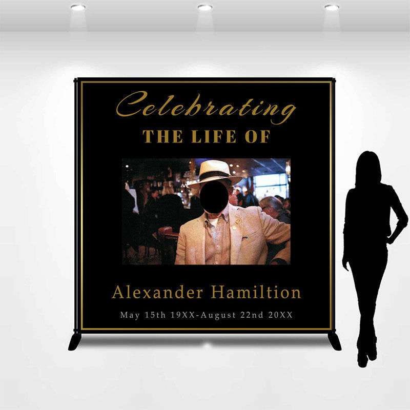 Celebration Life Custom Photo Memorial Backdrop - Lofaris