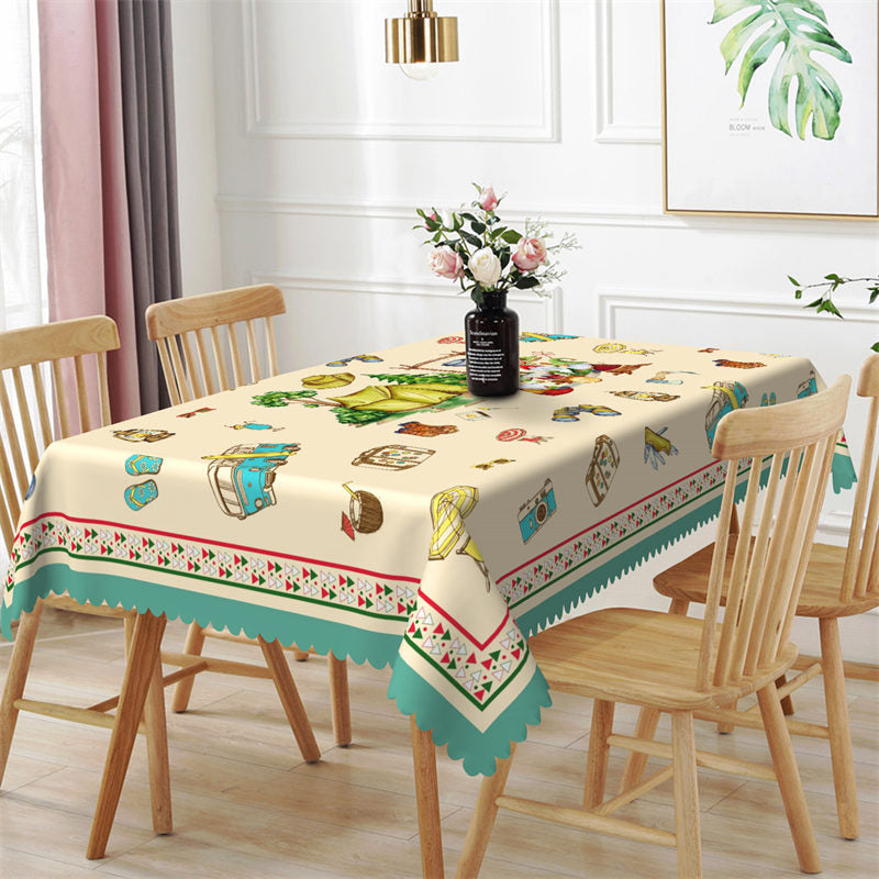 Cute Dwarfs Patterns Tablecolth For Christmas Party - Lofaris