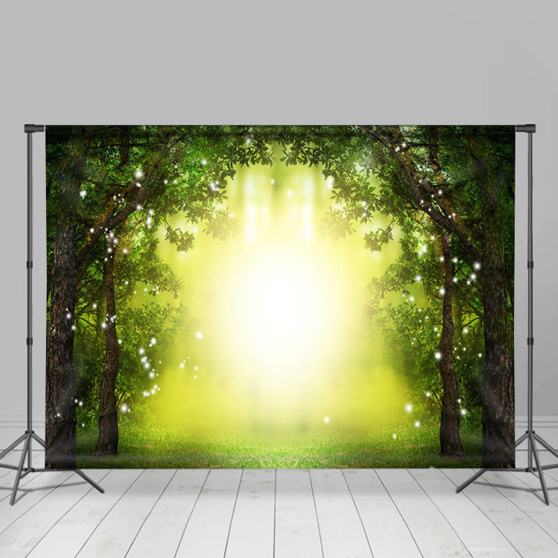 Enchanted Spring Forest Shiny Photoshoot Backdrop - Lofaris