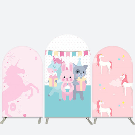 Cartoon Characters Arch Backdrop for Theme Party - Lofaris