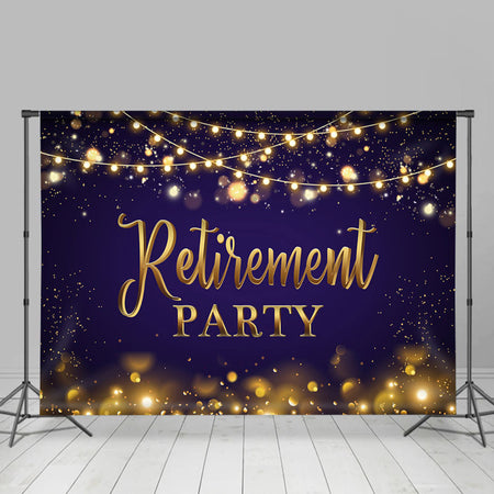 Personalized Happy Retirement Backdrop Banner - Lofaris