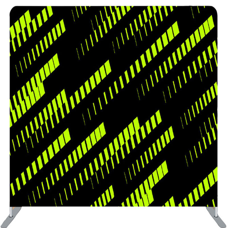 Green Neon Date Streaks Matrix Backdrop For Decor - Lofaris