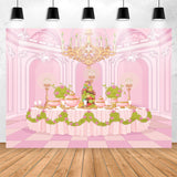 Luxury Pink Palace Dining Table Floor Party Backdrop - Lofaris