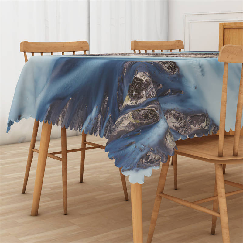 Mountain Landscape Dining Room Square Tablecloth - Lofaris