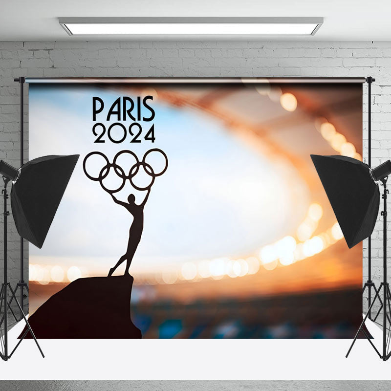 Paris 2024 Olympic Games Stands Bokeh Party Backdrop - Lofaris