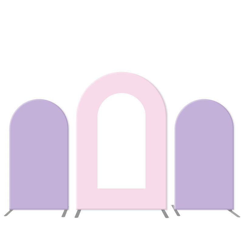 Purple Pink Theme Open Arch Backdrop Kit For Party - Lofaris