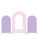 Purple Pink Theme Open Arch Backdrop Kit For Party - Lofaris