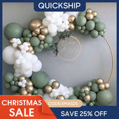 3-Piece Arch Backdrop Set Merry Christmas Red Green, Poinsettia Wreath ...