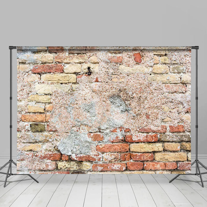 Shabby Rustic Brick Wall Portrait Photo Backdrop - Lofaris