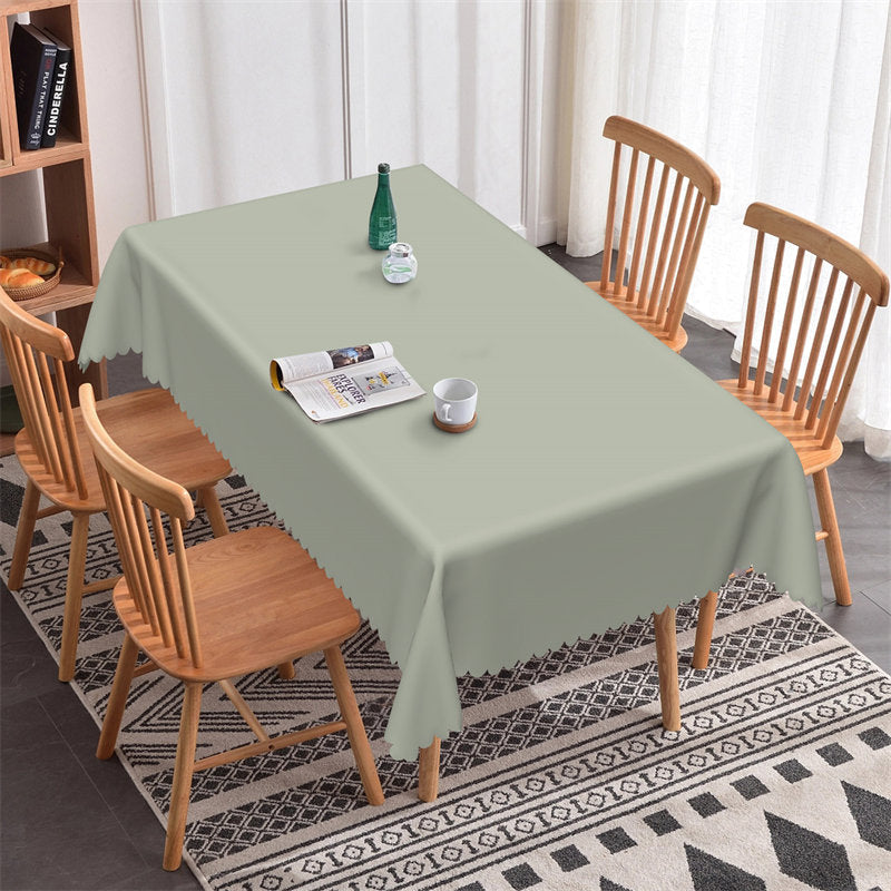 Soild Color Sage Green Decorative Rectangle Tablecloth - Lofaris