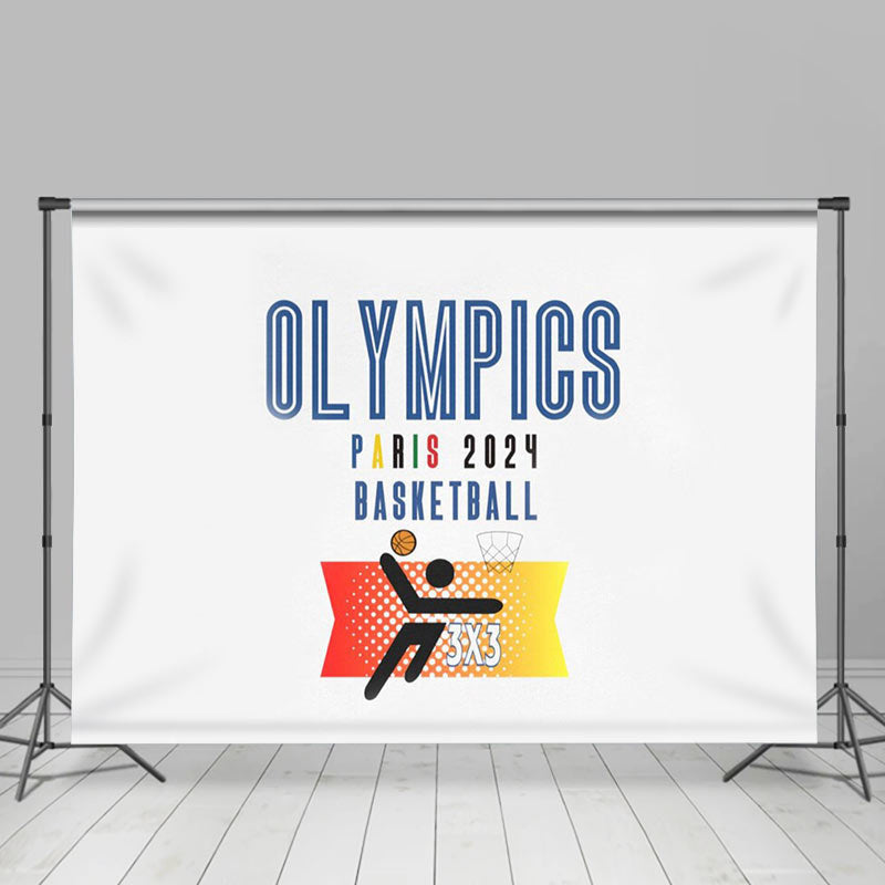 Sport Athlete Basketball Paris 2024 Olympic Backdrop - Lofaris