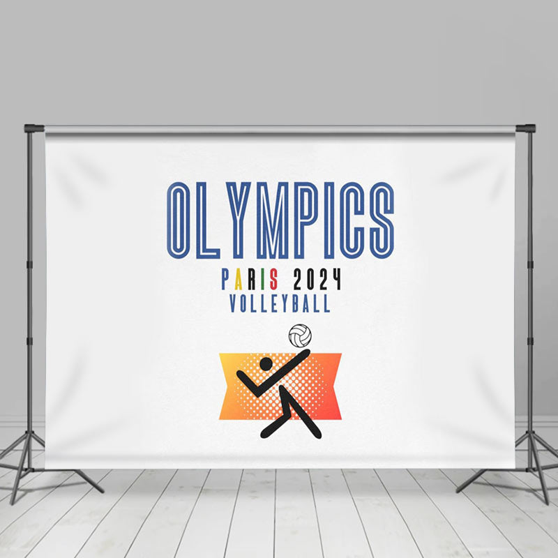 Sport Athlete Volleyball Paris 2024 Olympic Backdrop - Lofaris