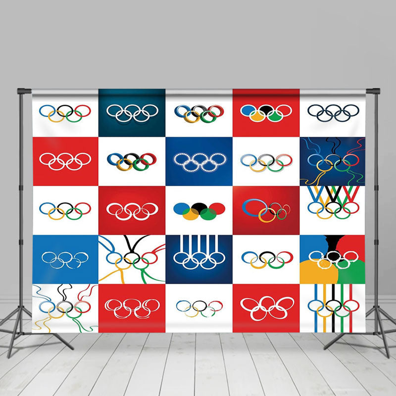Sports Paris 2024 Creative Olympic Rings Backdrop - Lofaris
