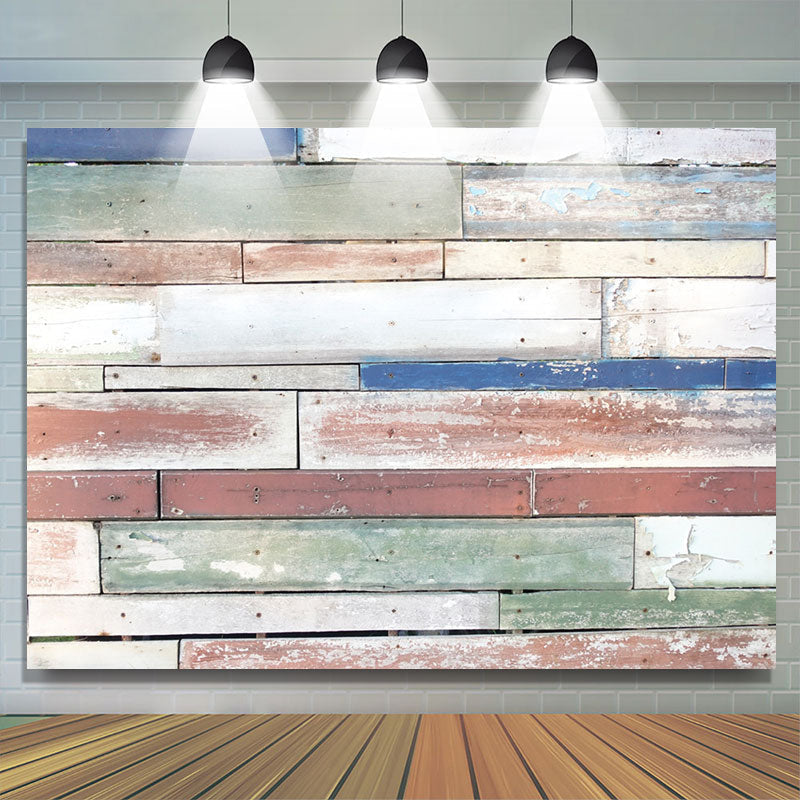 Vintage Faded Wood Plank Texture Backdrop For Photo - Lofaris