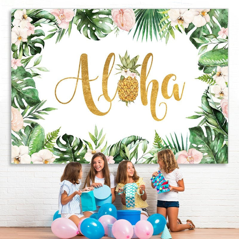 Aloha Luau Party Decoration backdrop Summer Theme – Lofaris