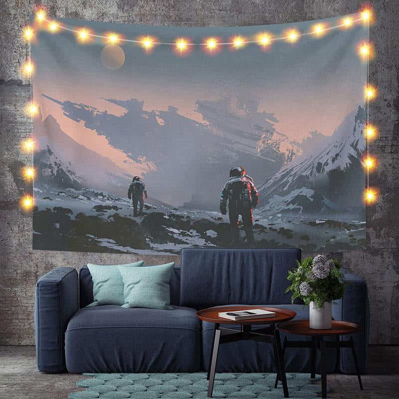 Astronaut Mountain Funny Room Decoration Wall Tapestry – Lofaris