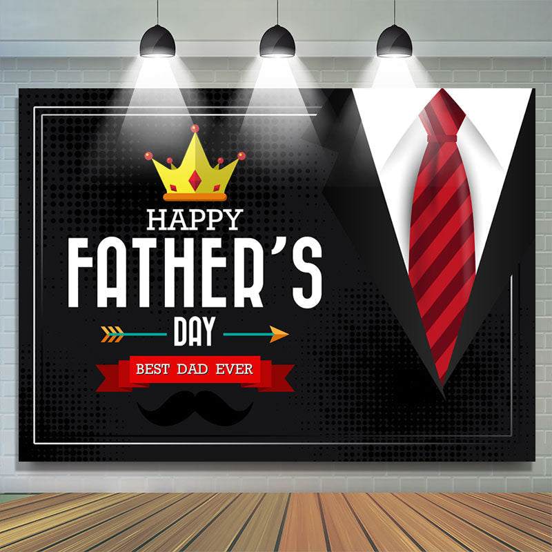 Black Suit And Red Happy Best Fathers Day Backdrop – Lofaris