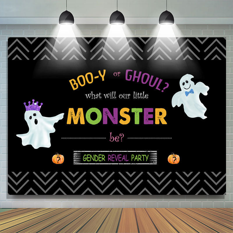 Boo Or Ghoul Themed Baby shower Backdrop for Gender Reveal – Lofaris