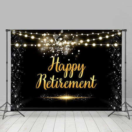 Personalized Happy Retirement Backdrop Banner - Lofaris