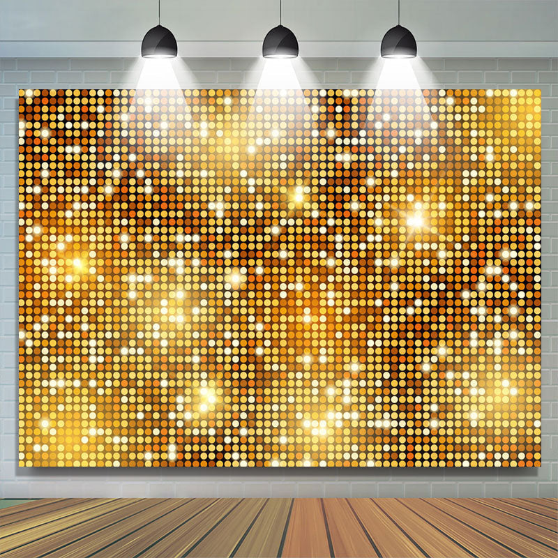Brilliant Yellow Glitter Sequins Dance Party Backdrop - Lofaris