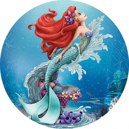 The Little Mermaid Party Round Backdrop Kit - Lofaris