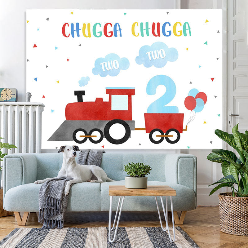 Chugga Chugga Train 2nd Backdrop For Boy Birthday Party – Lofaris