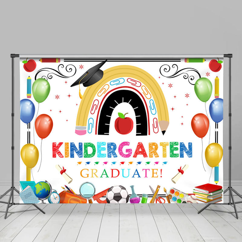 Colorful Balloons Kindergarten Backdrop For Decoration - Lofaris