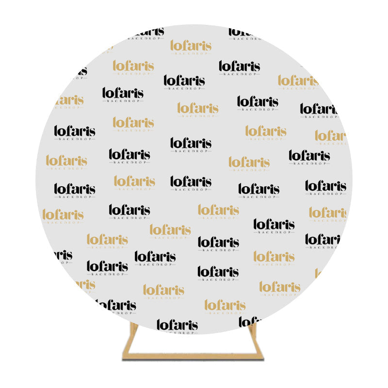 Custom Photo Theme Party Microfiber Cloth Round Backdrop – Lofaris