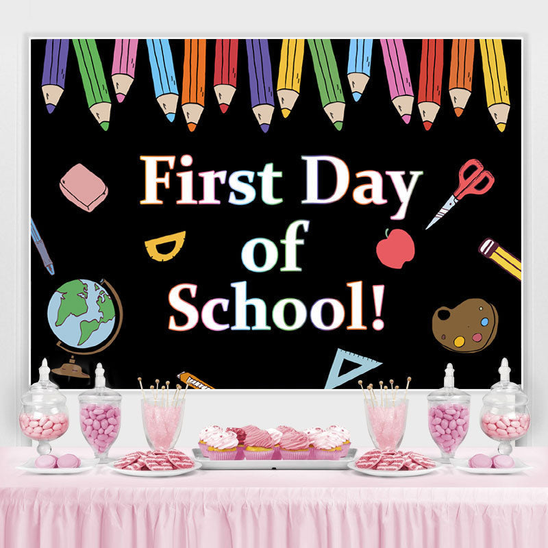 First Day of School Blackboard Back to School Backdrop – Lofaris