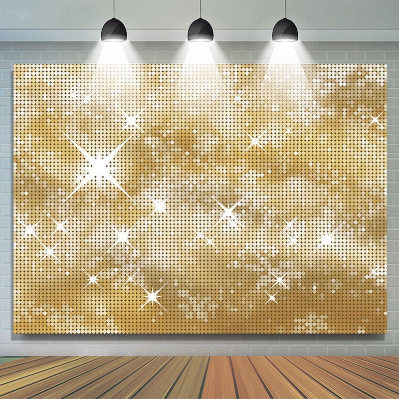 Glitter Golden Bokeh Happy Birthday Themed Backdrop – Lofaris