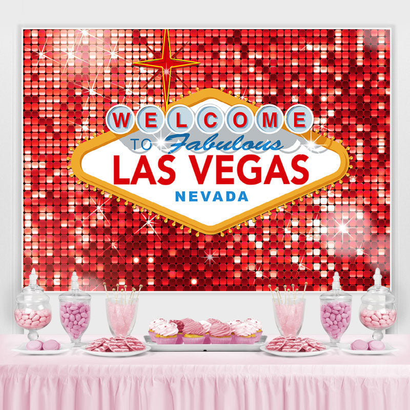 Glitter Red With Shining Light Happy Birthday Backdrop – Lofaris
