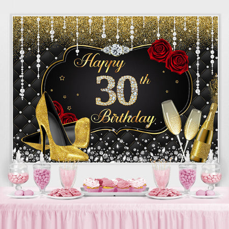 Personalized 30th Birthday Decoration Backdrops – Lofaris