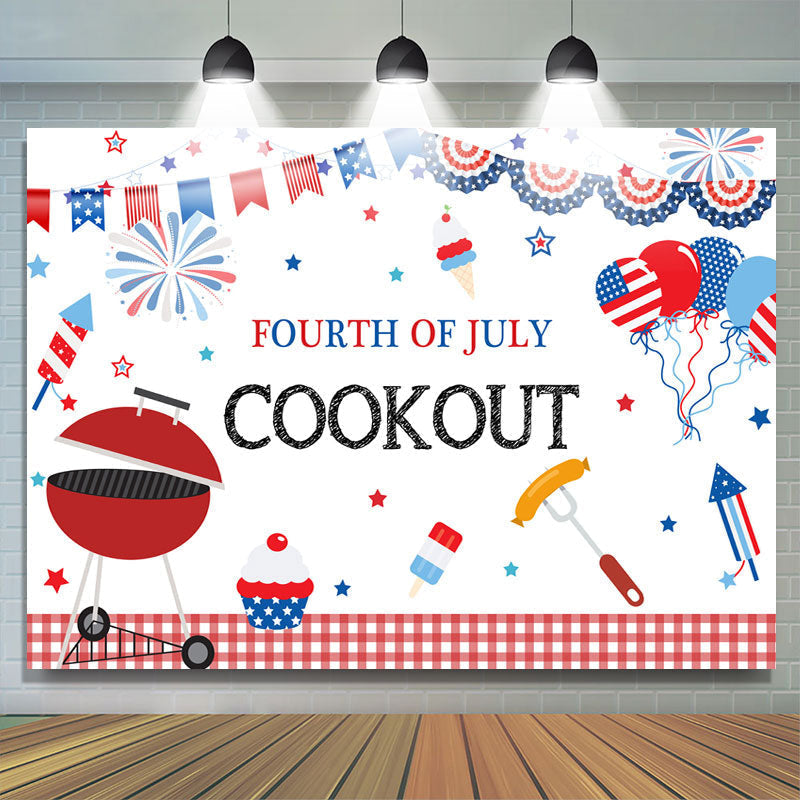 Independence Day Cookout Bbq Party Banner Backdrop – Lofaris