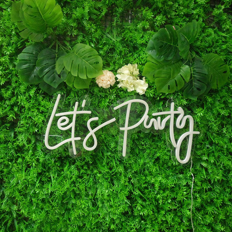 Lets Party LED Neon Sign For Room Art Decor Birthday Lights - Lofaris