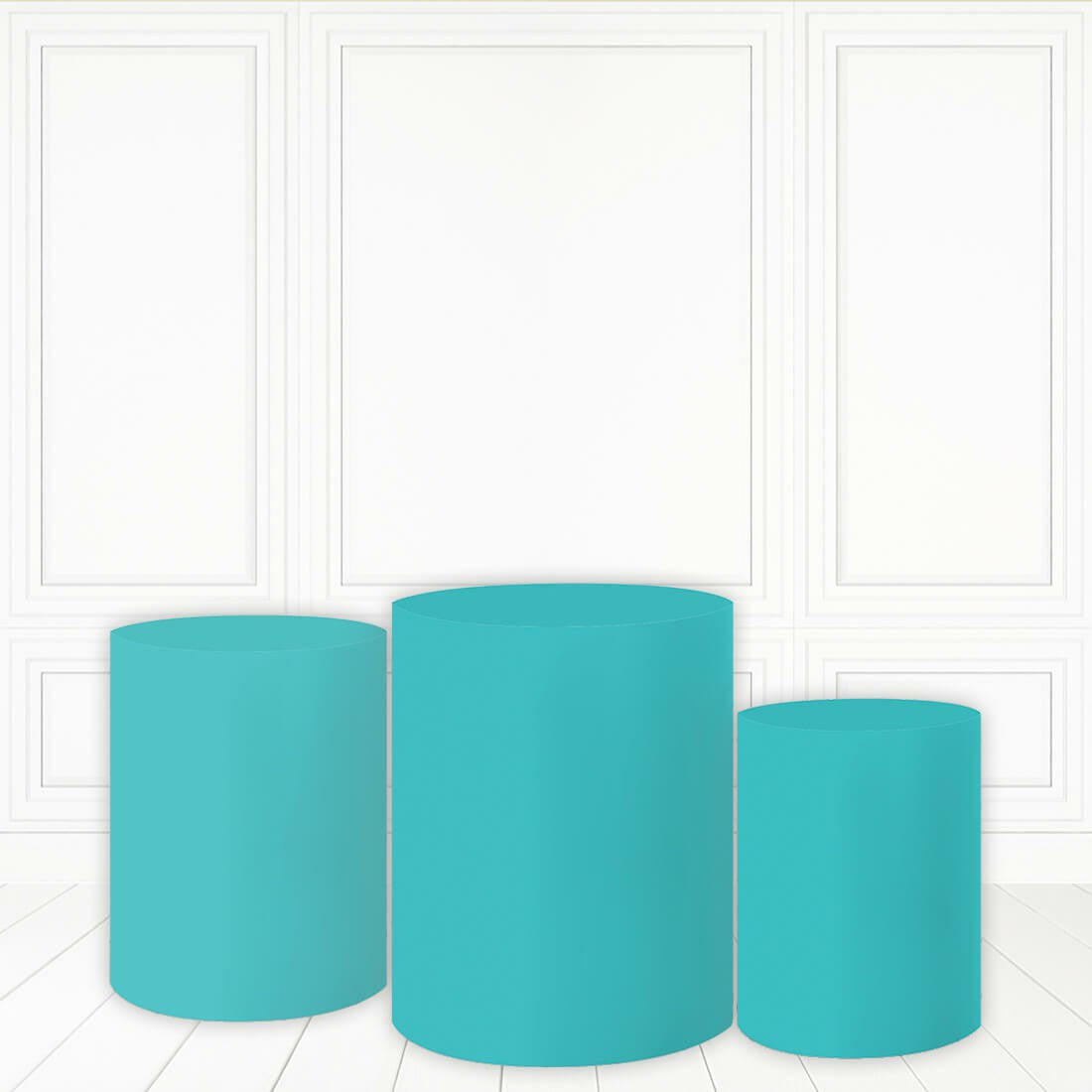 Light Cyan Pedestal Cover Solid Color Cake Table Cover – Lofaris