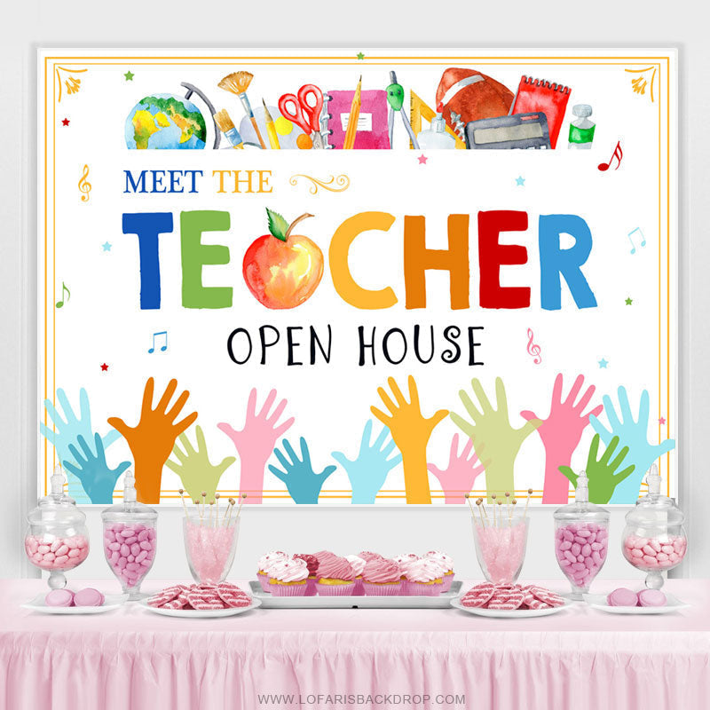 Meet The Teacher Open House Back To School Backdrop – Lofaris