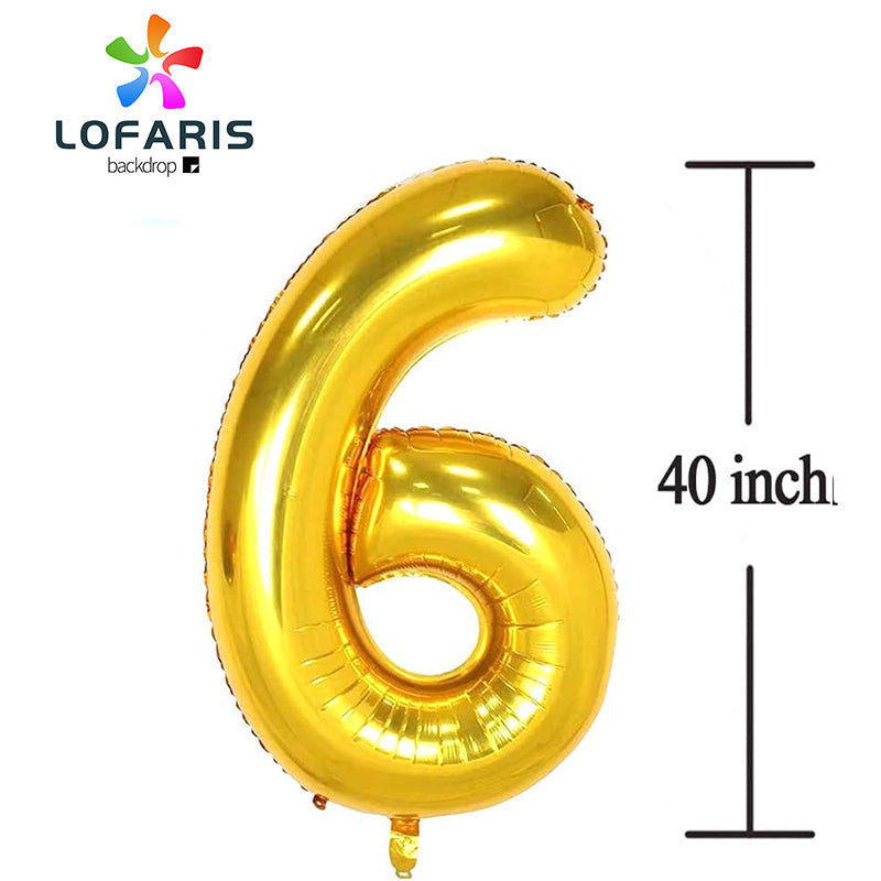 Lofaris Number 16 Balloons Gold Big Giant 40 Inch DIY Birthday Party ...
