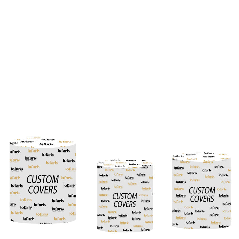 Personalized Backdrop Plinth Cylinder Cover Kit for Party