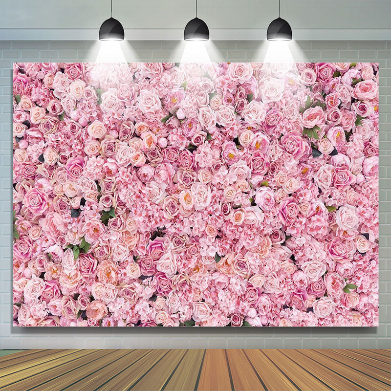 Pink Rose Wall Background Girls Birthday Party Backdrop – Lofaris