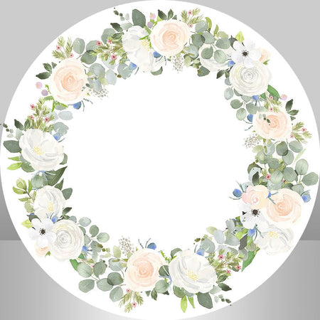 Round Backdrop Cover for Wedding and Bridal Shower - Lofaris
