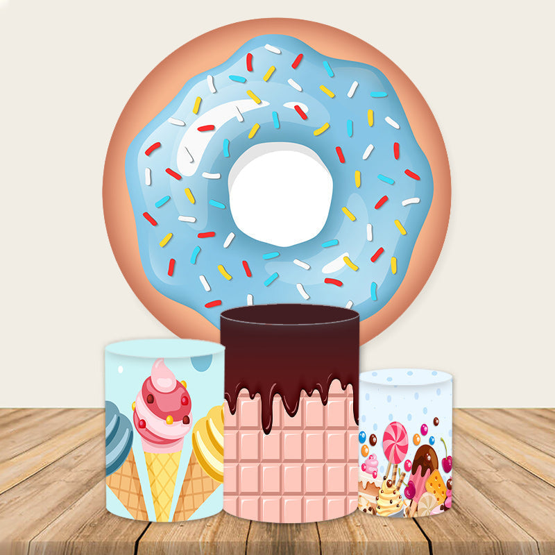 Sweet Donut Themed Happy Birthday Backdrop Kit For Kid – Lofaris