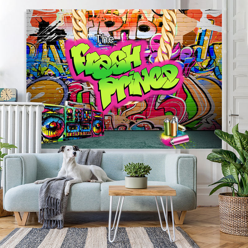 The Fresh Prince Colorful Brick Baby Shower Backdrop – Lofaris