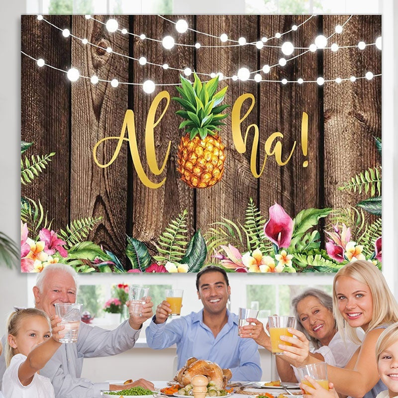 Tropical Hawaiian Luau summer Backdrop for Party Decor – Lofaris